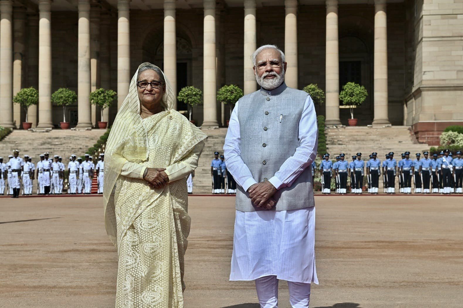 Prime Minister Narendra Modi met his Bangaladeshi counterpart, Sheikh ...